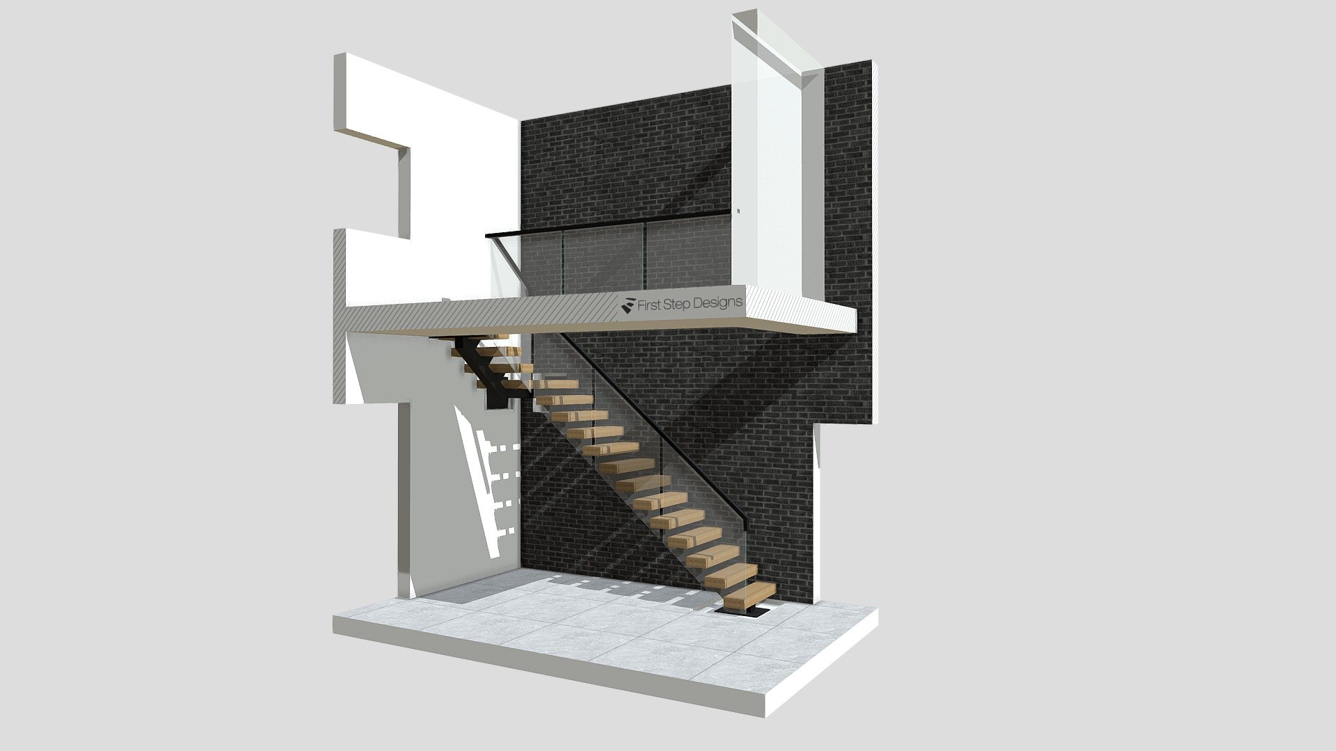 Chadwick Forrester Preliminary Staircase Design - Download Free 3D ...