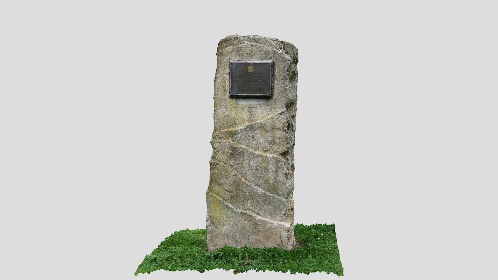 Stone with a memorial plaque in Victoria Park - Buy Royalty Free 3D ...