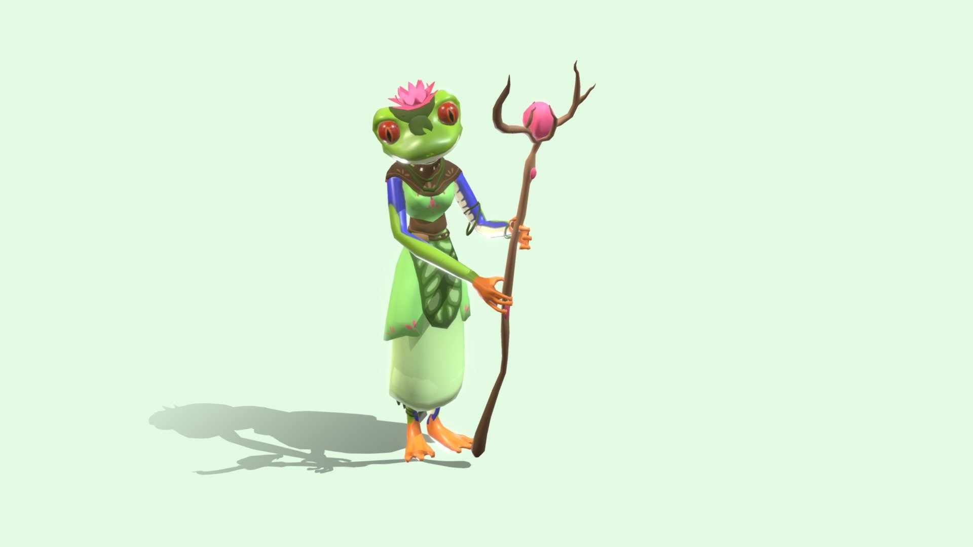 m'Ud the frog Druid - 3D model by NotCeiling [944a1bd] - Sketchfab
