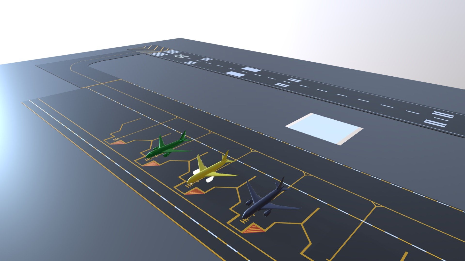 AIRCRAFT PARKING SIMULATION - Download Free 3D model by ririnhasra88 ...