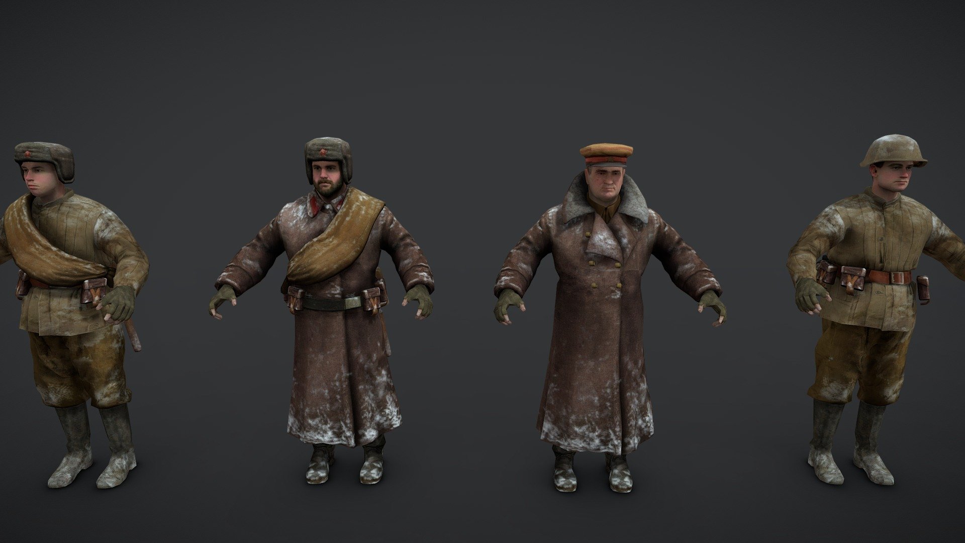 USSR Infantry - Call of Duty 2 ᴴᴰ - Download Free 3D model by Nazar ...