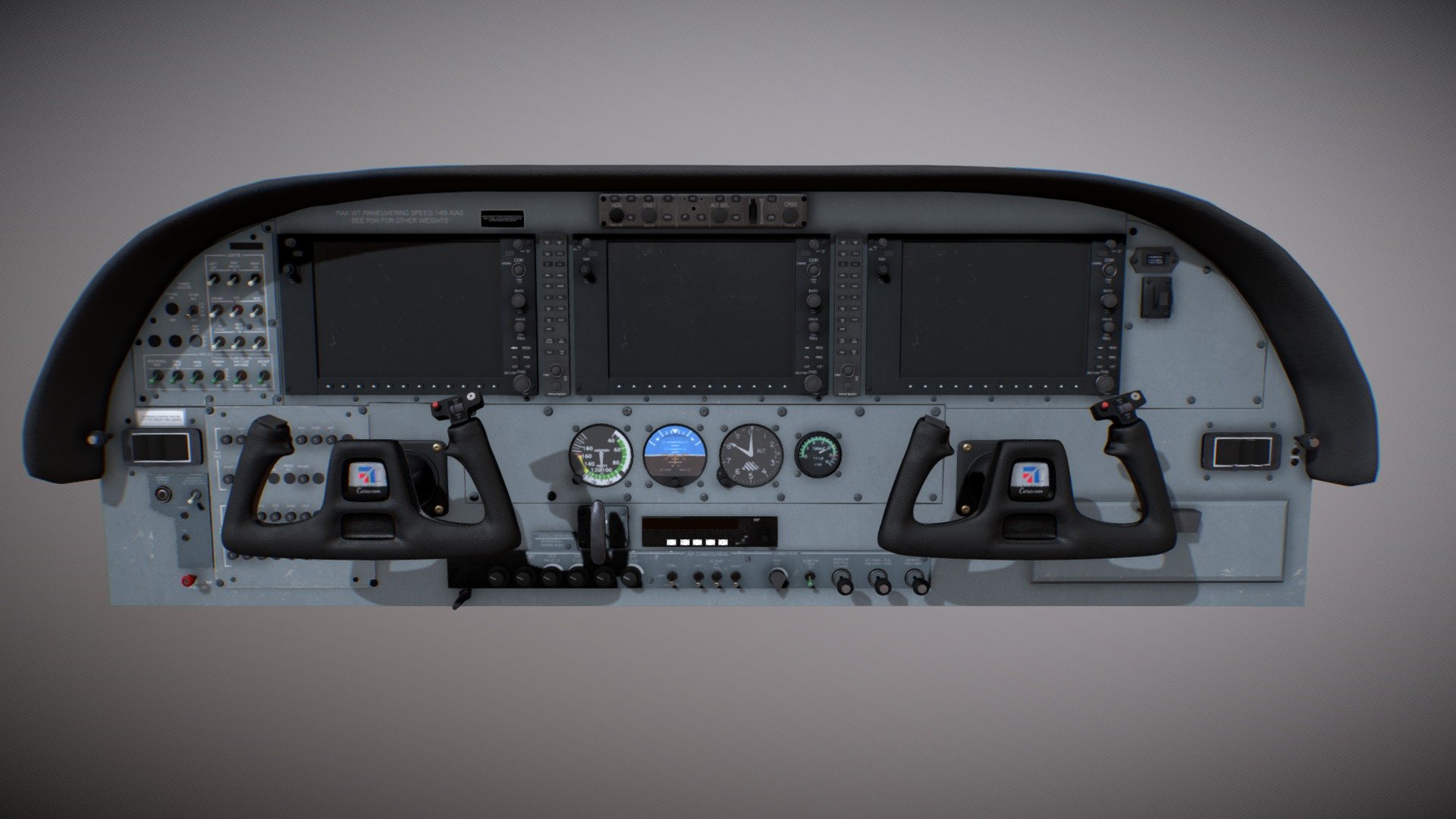 Cessna Caravan Instrument Panel - Buy Royalty Free 3D model by FordVFX ...