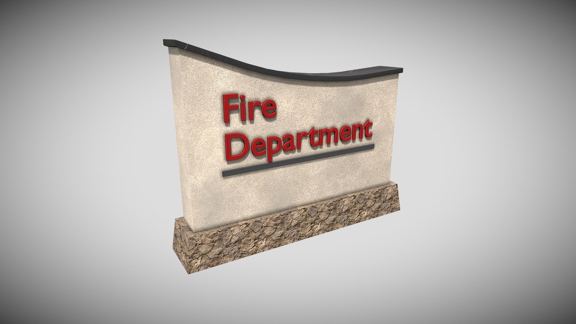 Fire Department Sign - Buy Royalty Free 3D model by MW-Models [94522f9 ...