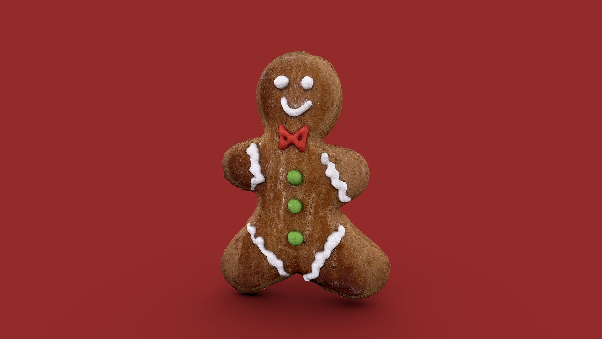 Gingerbread Man (Low-Poly) - 3D model by redline3678 [9453cf8] - Sketchfab