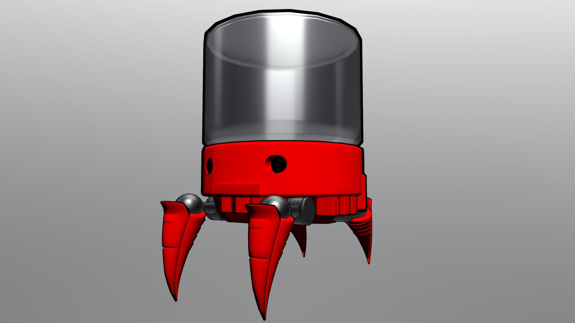 Red Crab Bot - 3D model by Caboose3d [94547e6] - Sketchfab
