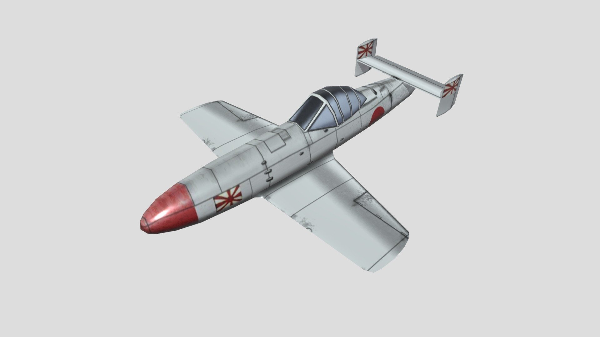 Yokosuka MXY-7 Ohka Warplane Low Poly Asset - Buy Royalty Free 3D model ...