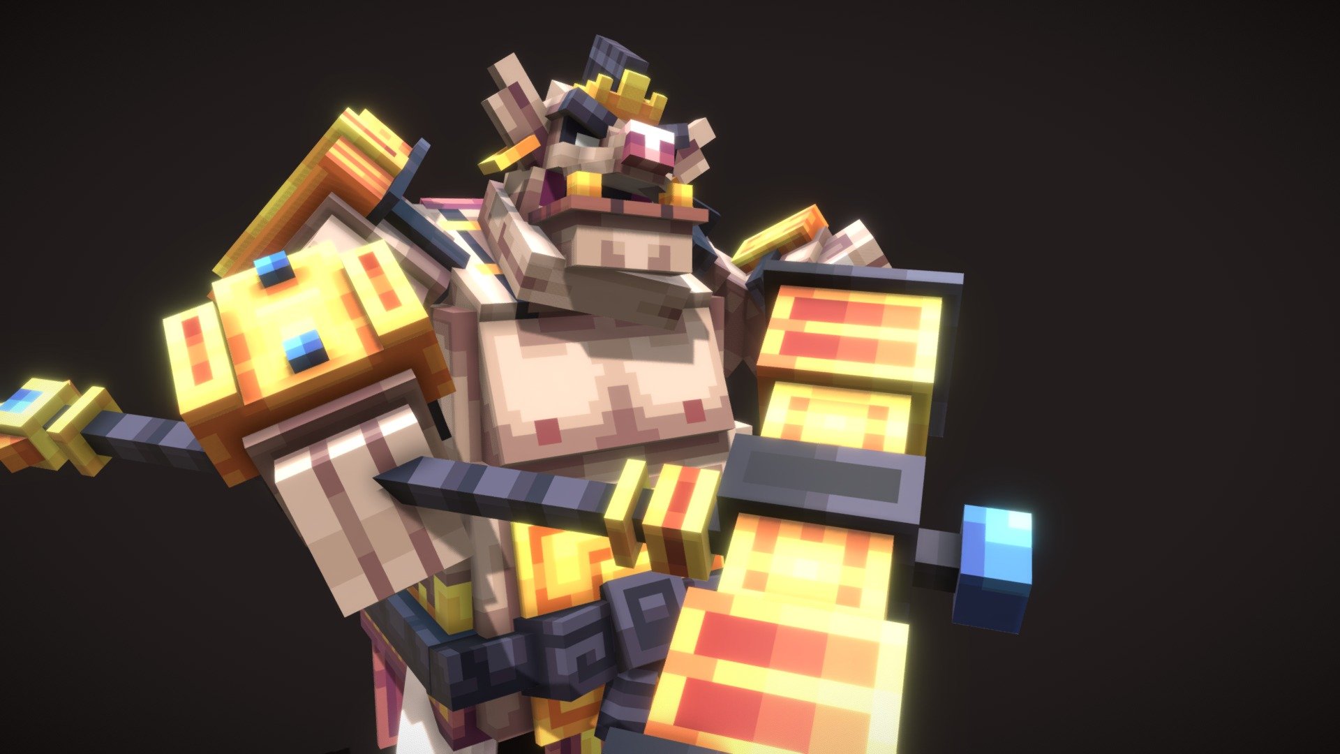 King Piglins - 3D model by Maks - Art (@maksart1) [94573dd] - Sketchfab