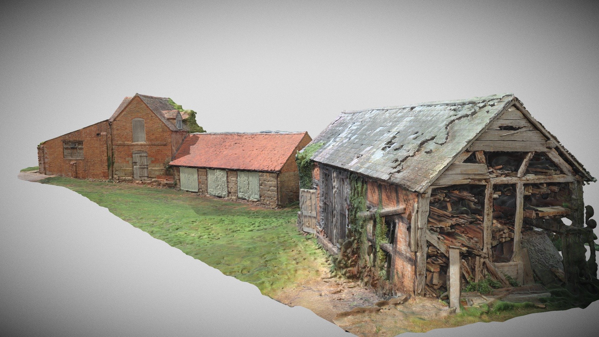 Farm buildings - 3D model by tcornah [945adf8] - Sketchfab