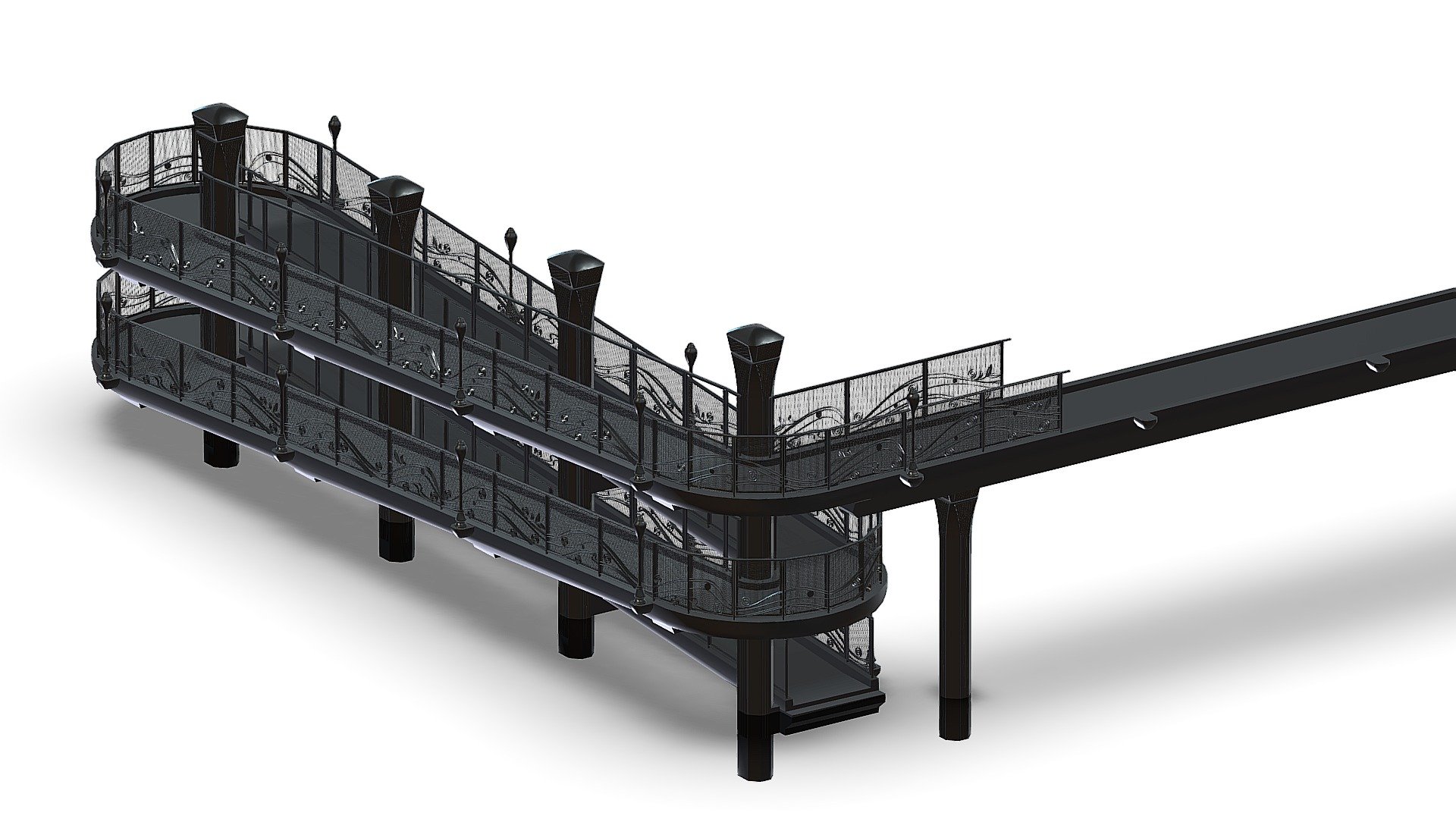 Casilada Way POC - West Ramp - Wire mesh exhibit - Download Free 3D ...