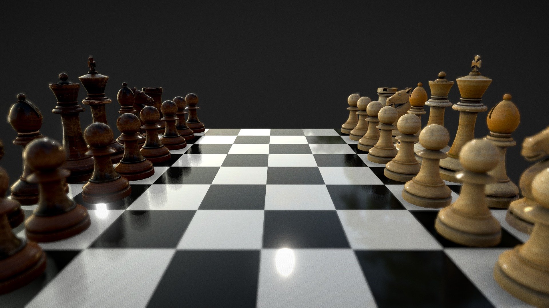 Chess Pieces wood damaged - 3D model by Matt Joos (@mathiasjoos ...
