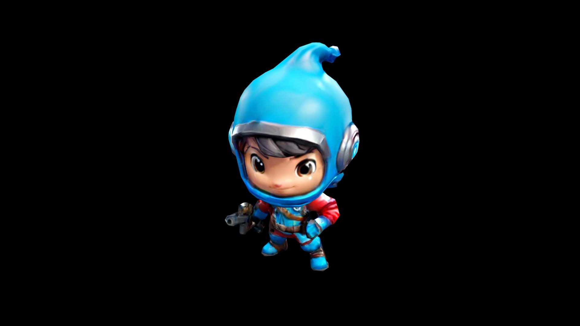 A cheerful and brave dwarf, equipped with a gun, - Download Free 3D ...