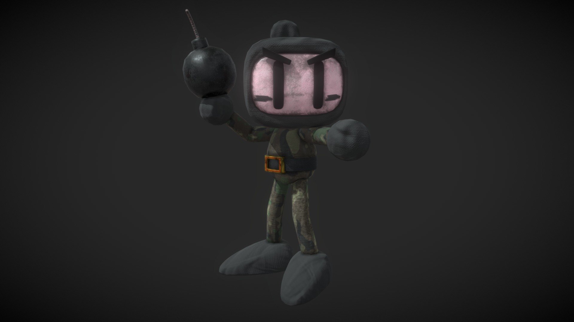 Military Bomberman - 3D model by gabrielnrtr [946355b] - Sketchfab