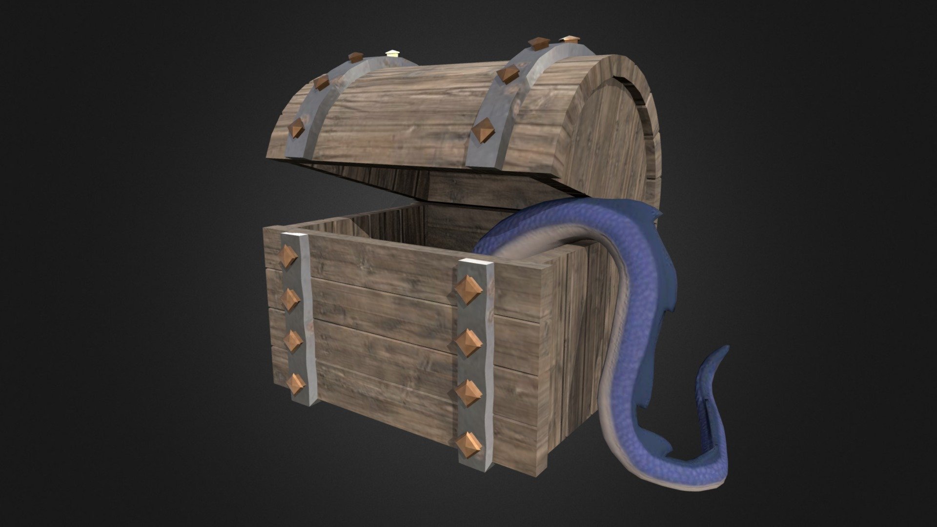A dragon in a chest - 3D model by merlos21 [94643ae] - Sketchfab
