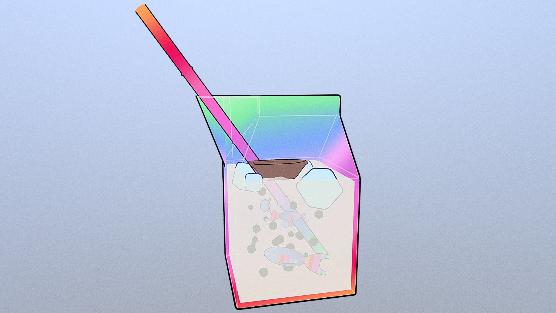 Rainbow Milk (Cartoon) - 3D model by CliveLayton [94687b3] - Sketchfab