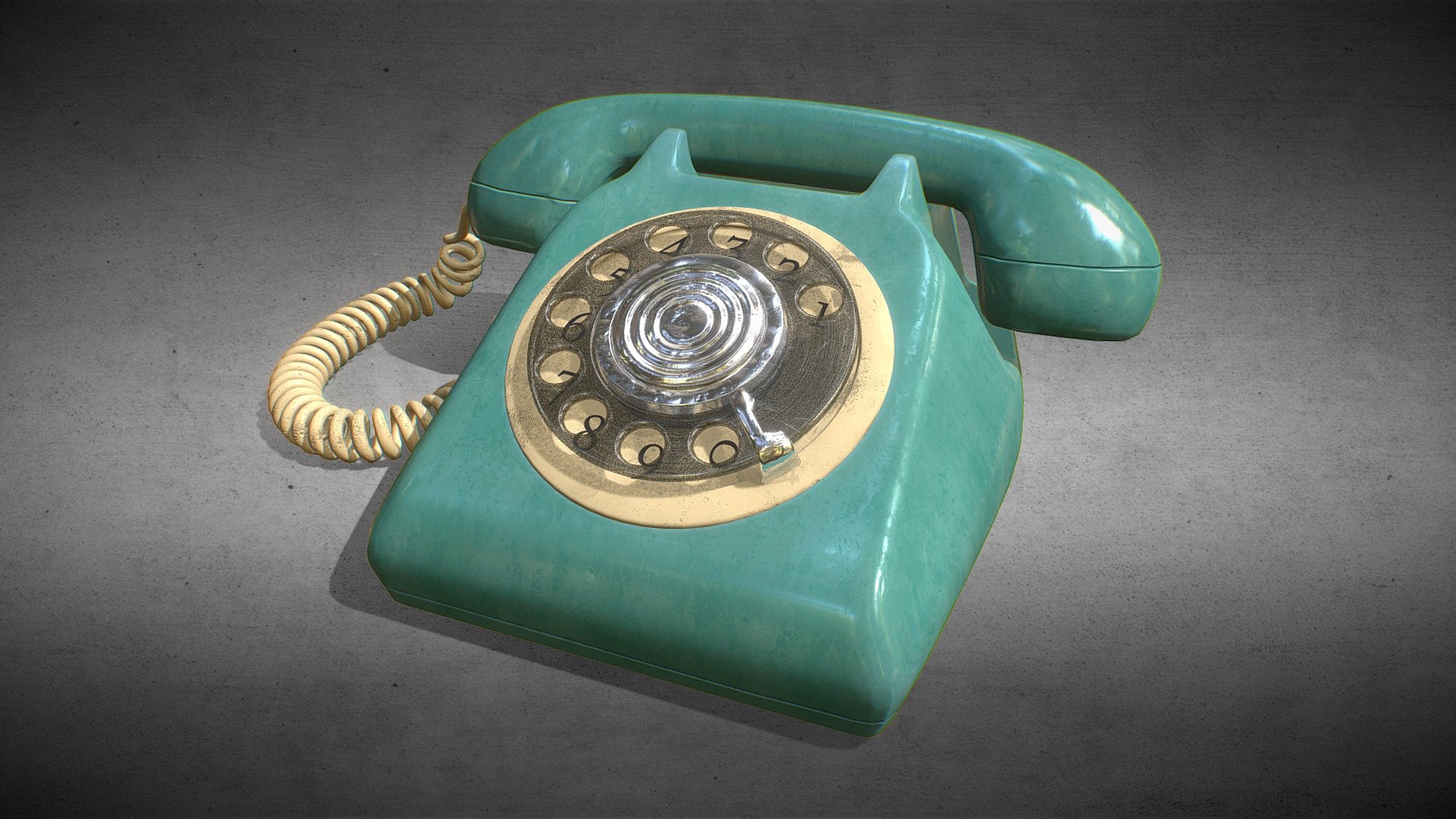 Vintage Rotary Dial Telephone - Buy Royalty Free 3D model by Mad ...