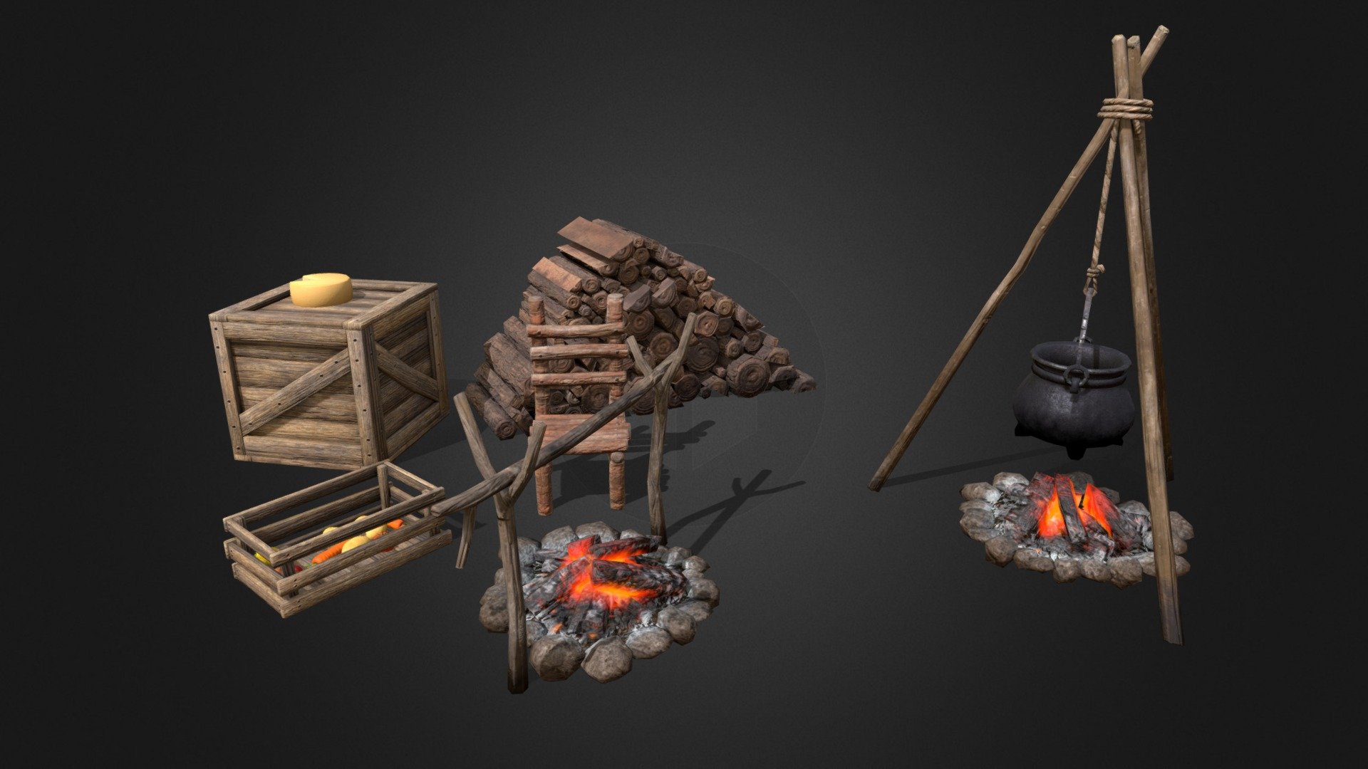 Cave Assets 02 - 3D model by luckavrecek [9470d62] - Sketchfab