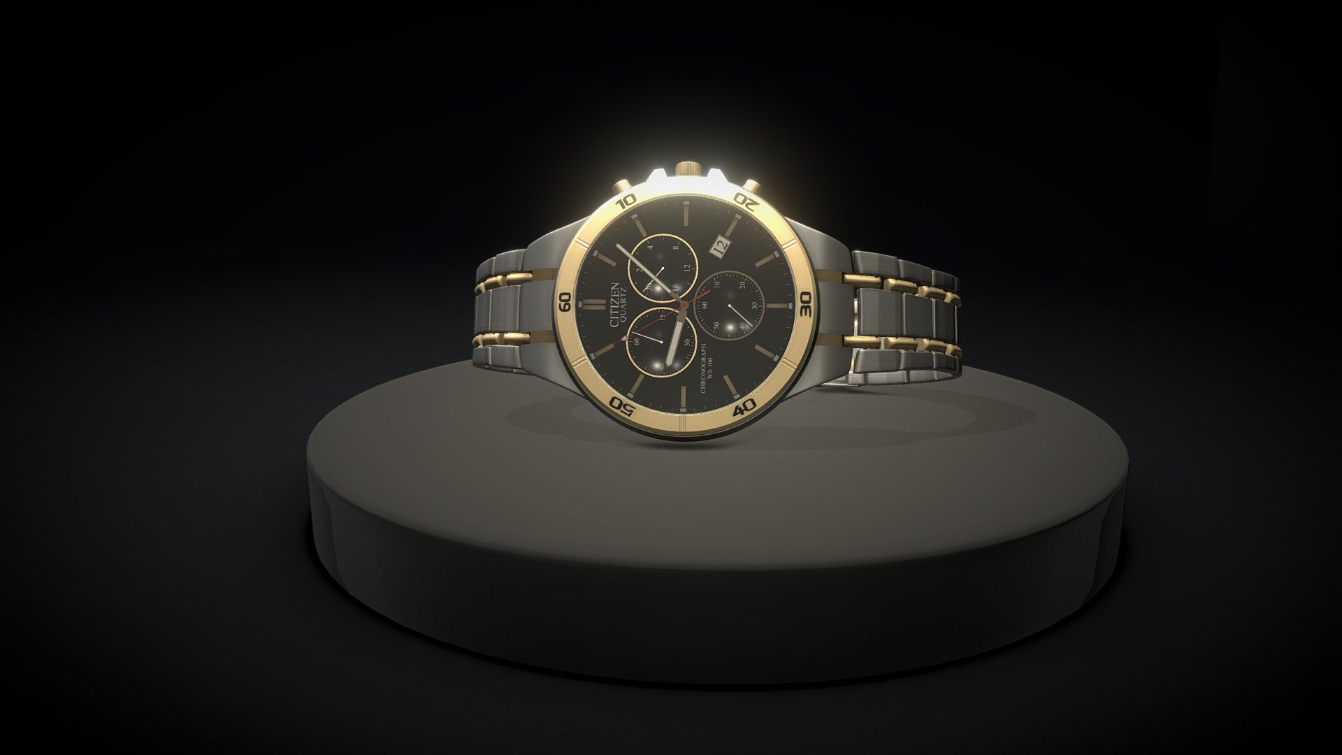 Citizen Quartz Two-Tone Watch - 3D model by OddPhish3D [94710b0 ...