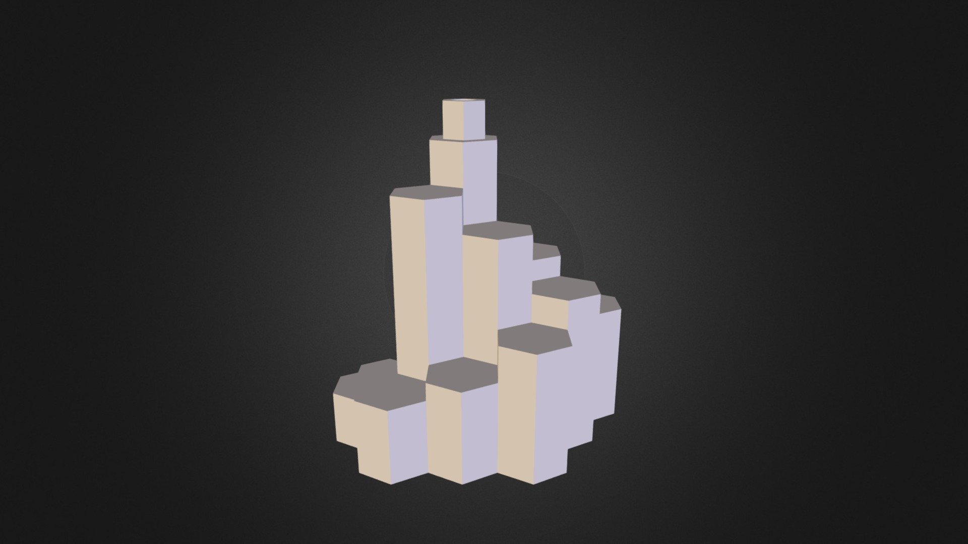 Hexagon Stair Sculpture (With diamond on top) - 3D model by ...