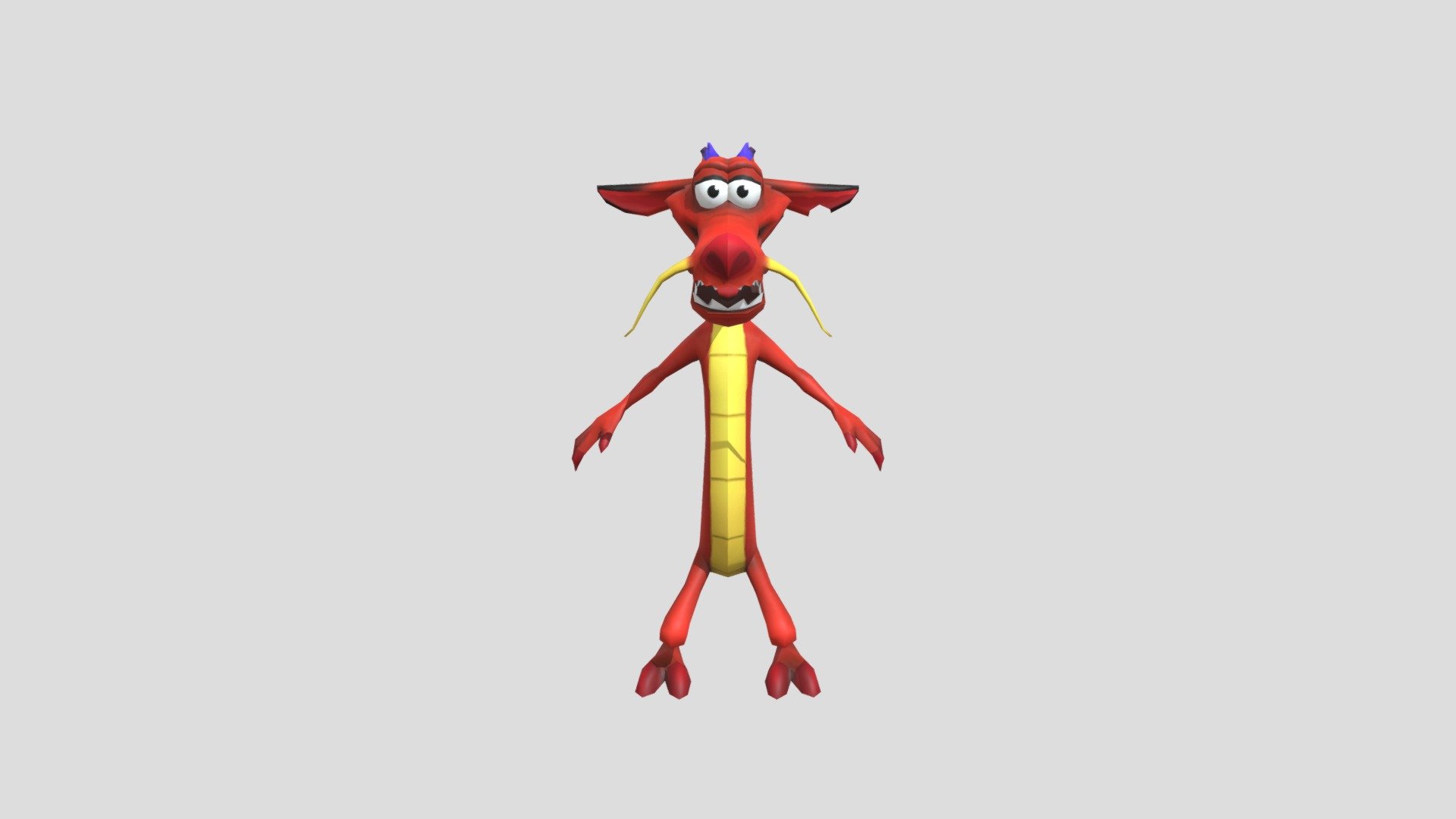 Mushu_costume_basic (fixed Rigging) - Download Free 3D model by ...