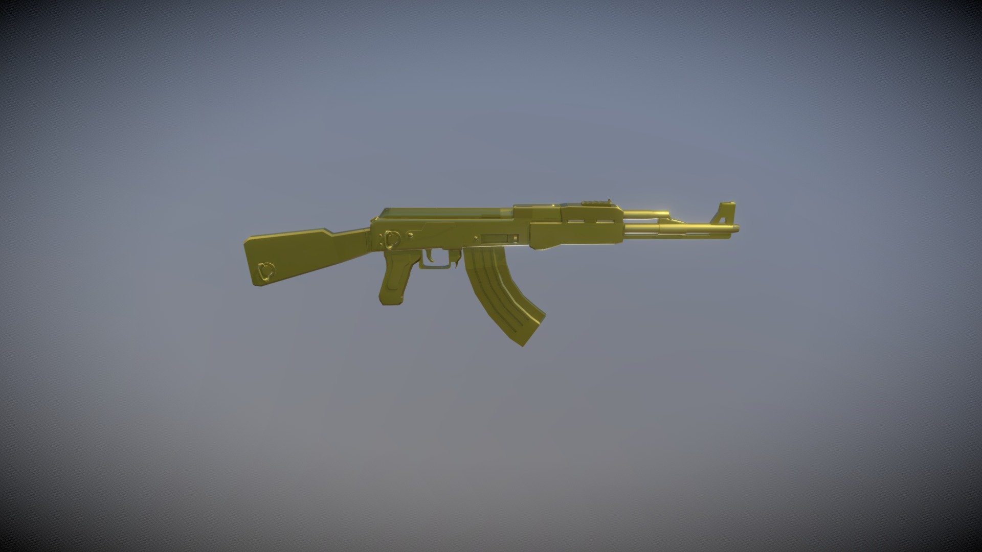 Gold Kalashnikov AK-47 - Download Free 3D model by zopinel [9474ba5 ...