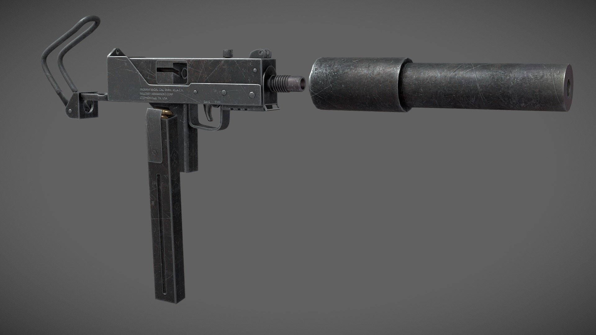 mac 10 - 3D model by ZeroFee1ings (@morozovskiyr) [9475e00] - Sketchfab