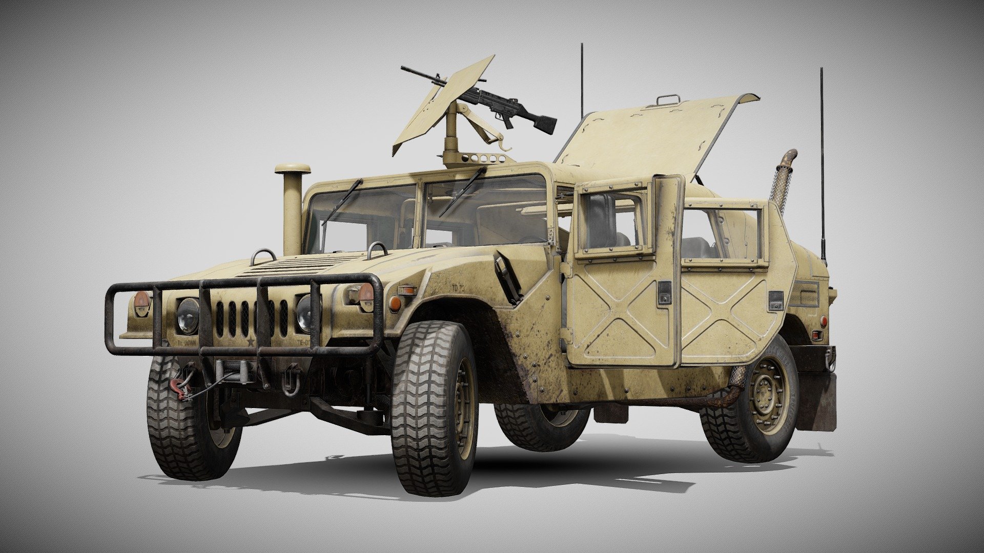 Humvee Military Armored Car - 3D model by Gerhald [9476e66] - Sketchfab