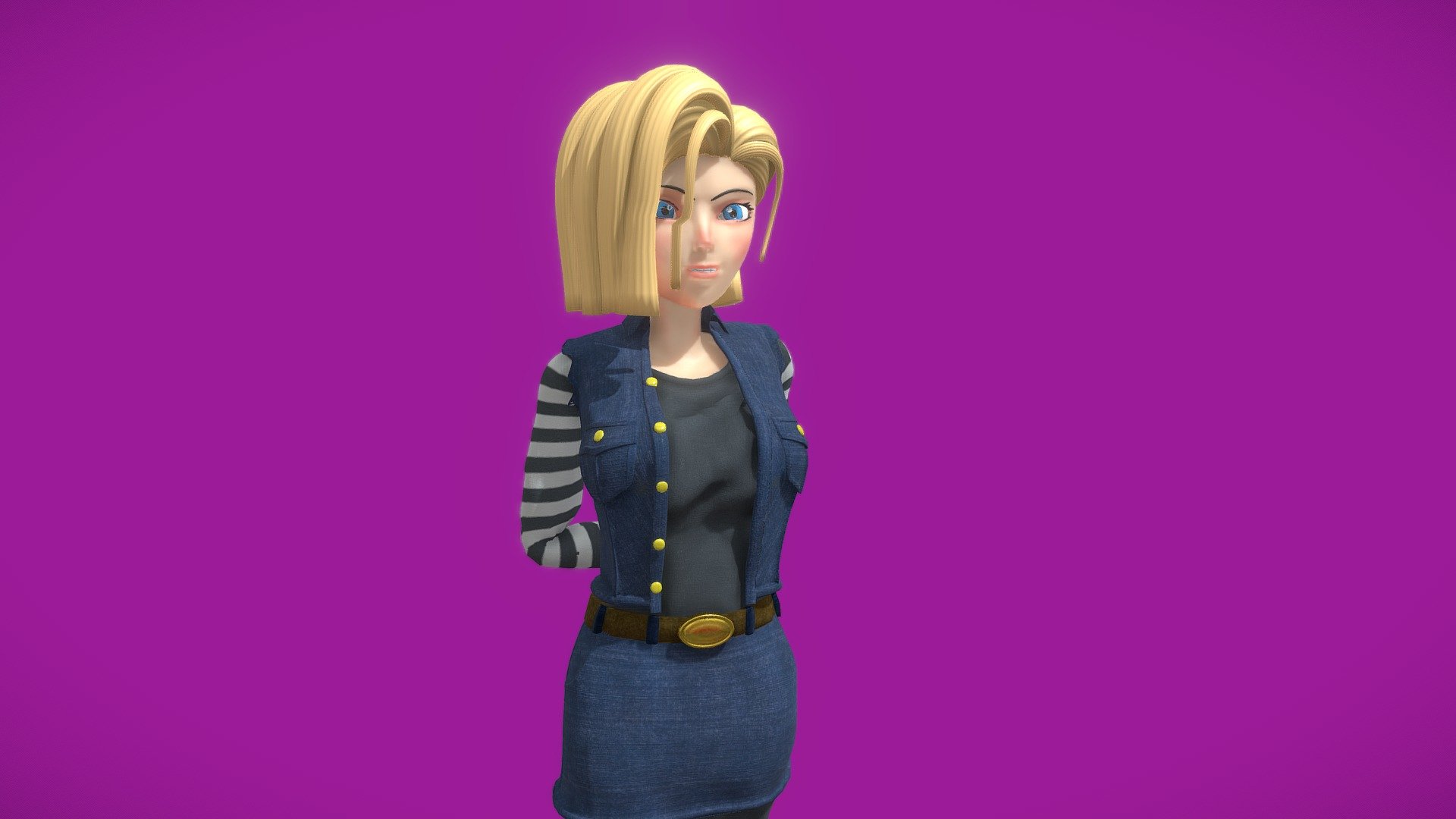 Dragon Ball Z Android 18 - Buy Royalty Free 3D model by Marcos Corrêa ...