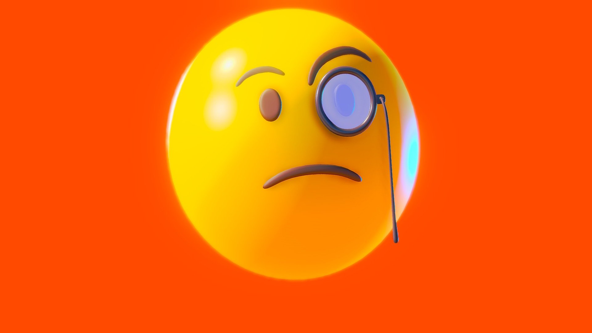 Gentleman with Monocle Emoticon Emoji or Smiley - Buy Royalty Free 3D model by pakyucangkun ...