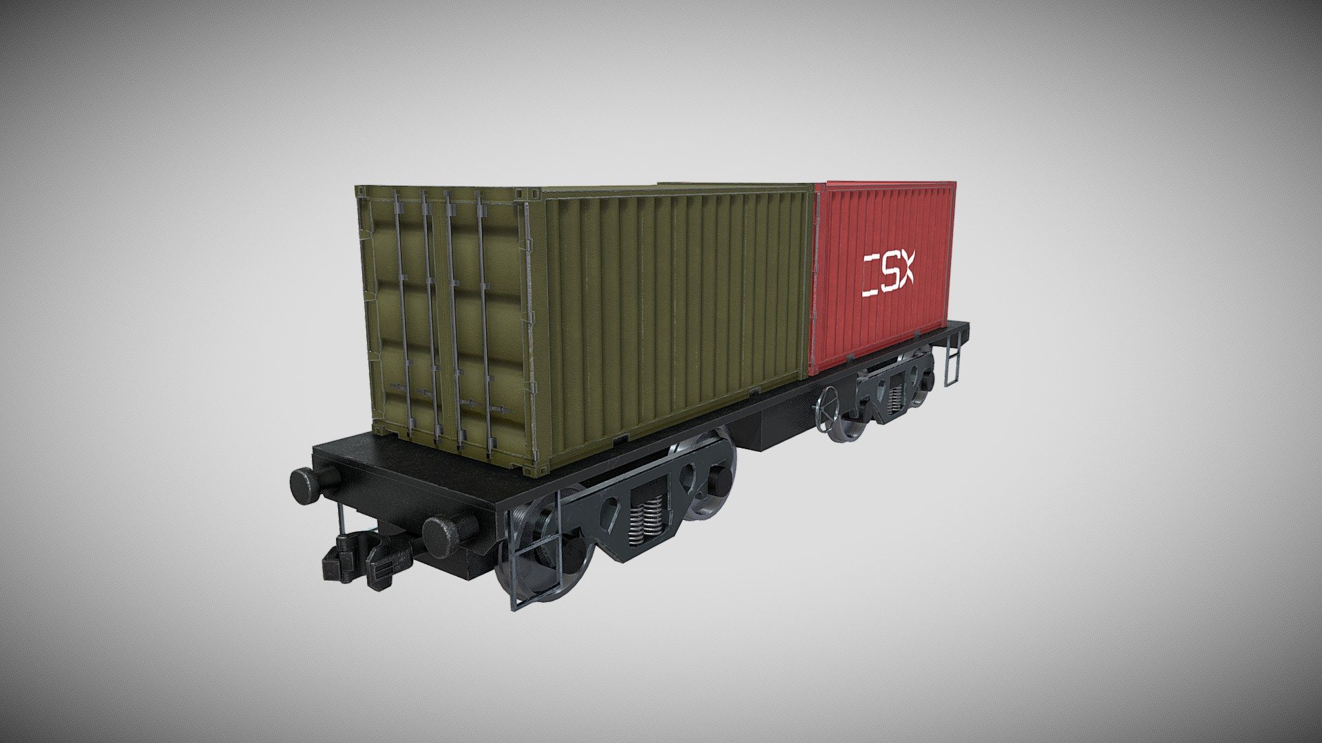 Train Bogie with Containers - 3D model by Yolo (@yolo_7) [94816a2] - Sketchfab