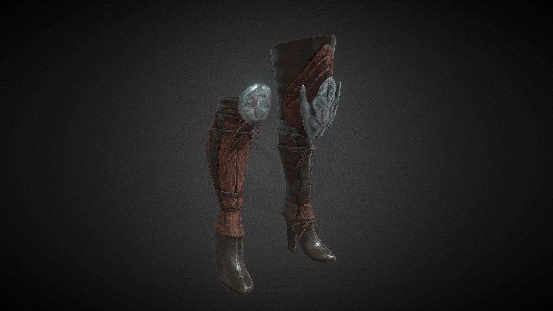 Leg Armor Wood Samurai Asset - Buy Royalty Free 3D model by nongnong96 ...