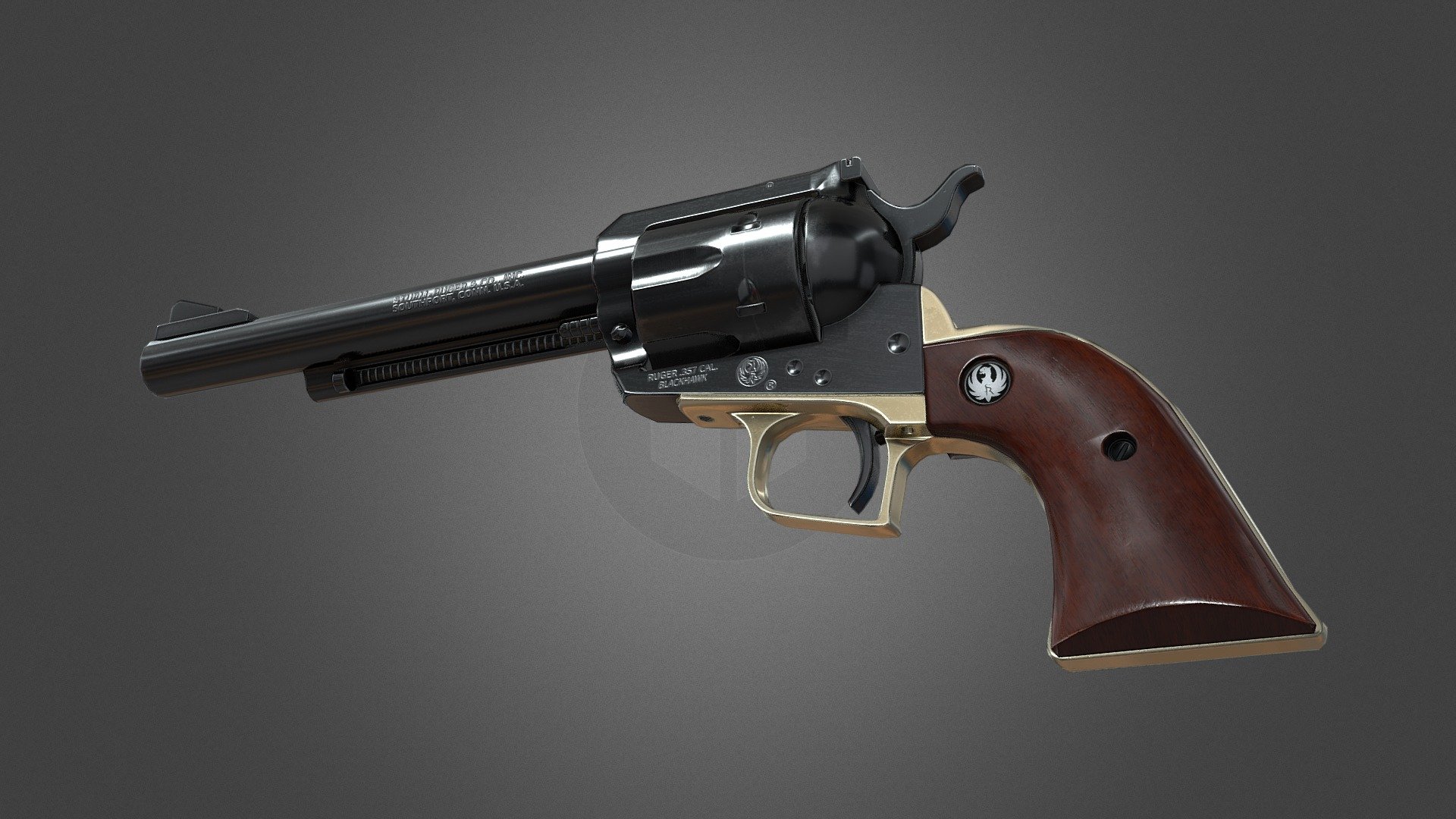 Revolver Ruger Blackhawk - 3D model by Denis (@denisbasalay) [948669f ...
