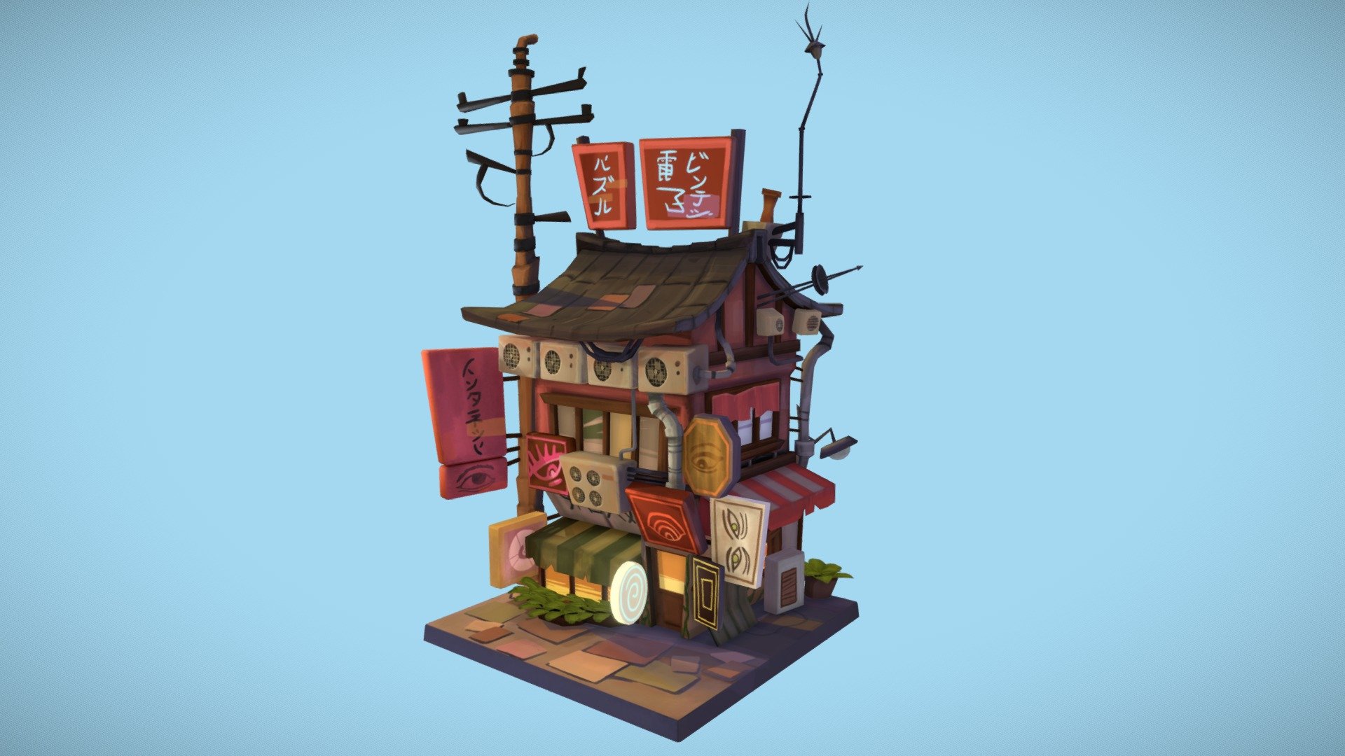 Japanese Shop - 3D model by whyplash [9489a01] - Sketchfab