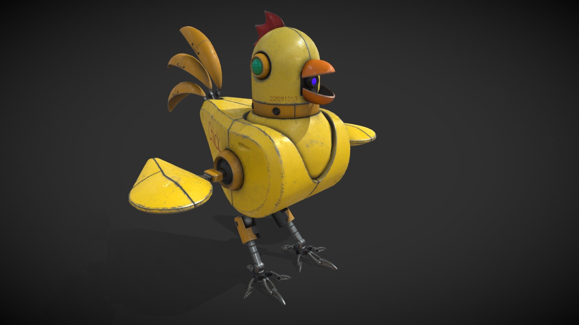 Robot Chick - 3D model by AlekRazum [9489b04] - Sketchfab