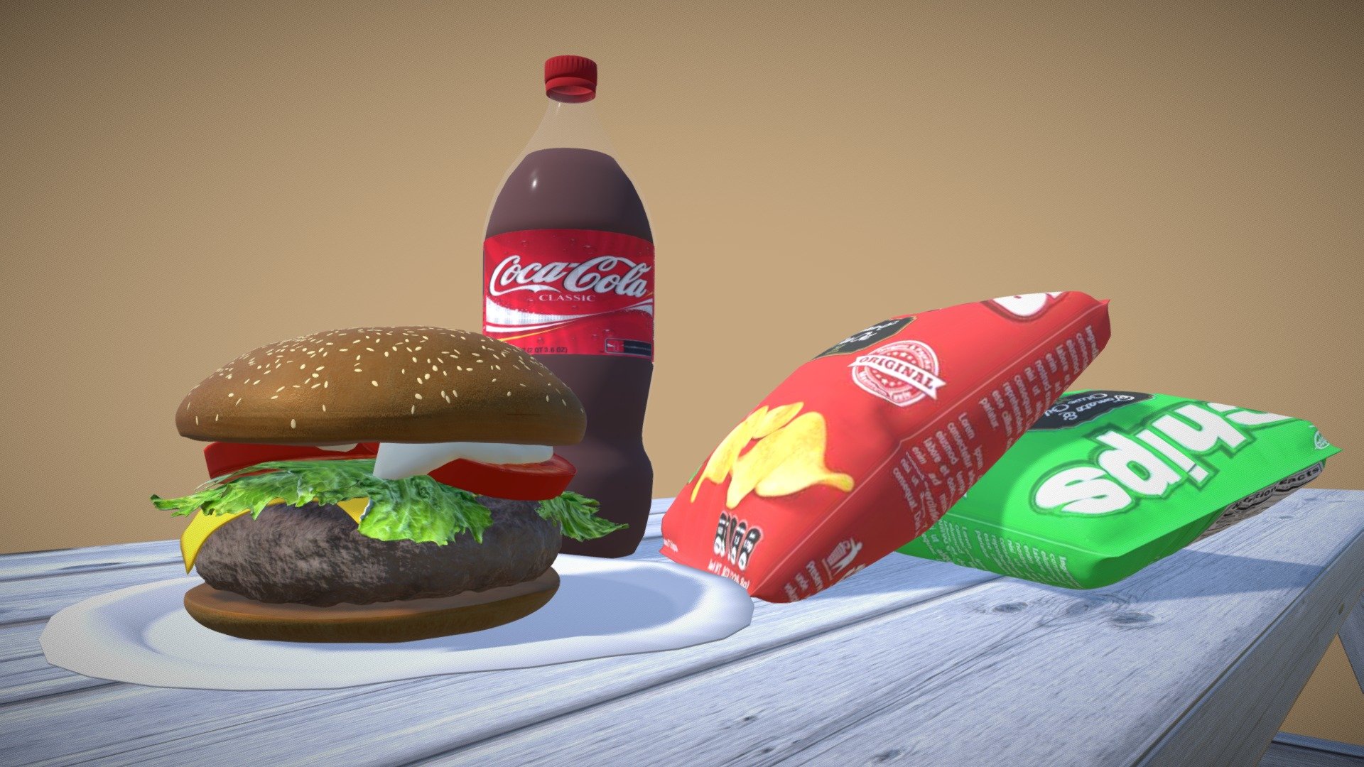Burger - Buy Royalty Free 3D model by sean4297 [948cbae] - Sketchfab Store
