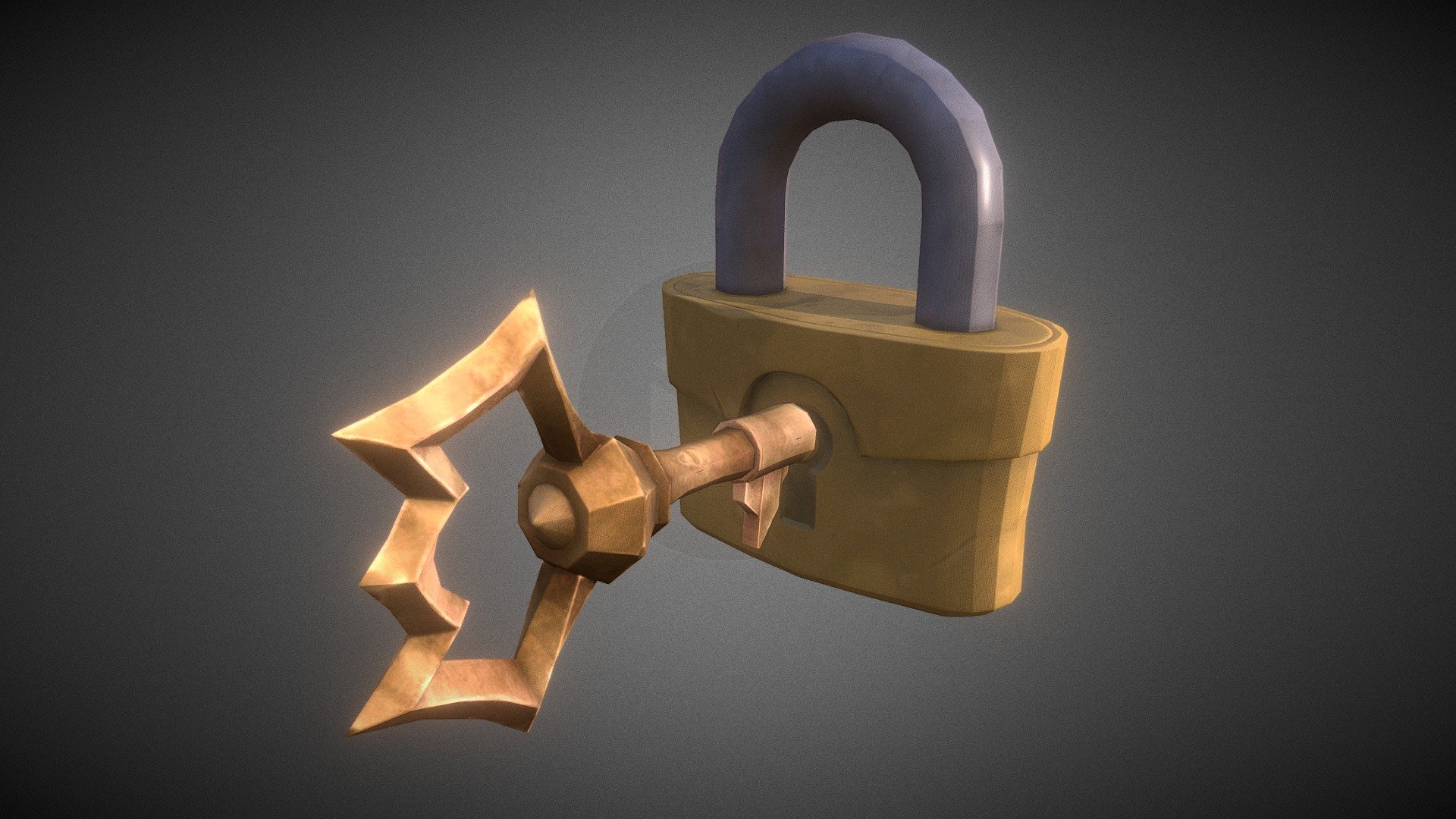 Stylized Lock With a Key - Download Free 3D model by dodopro505 ...