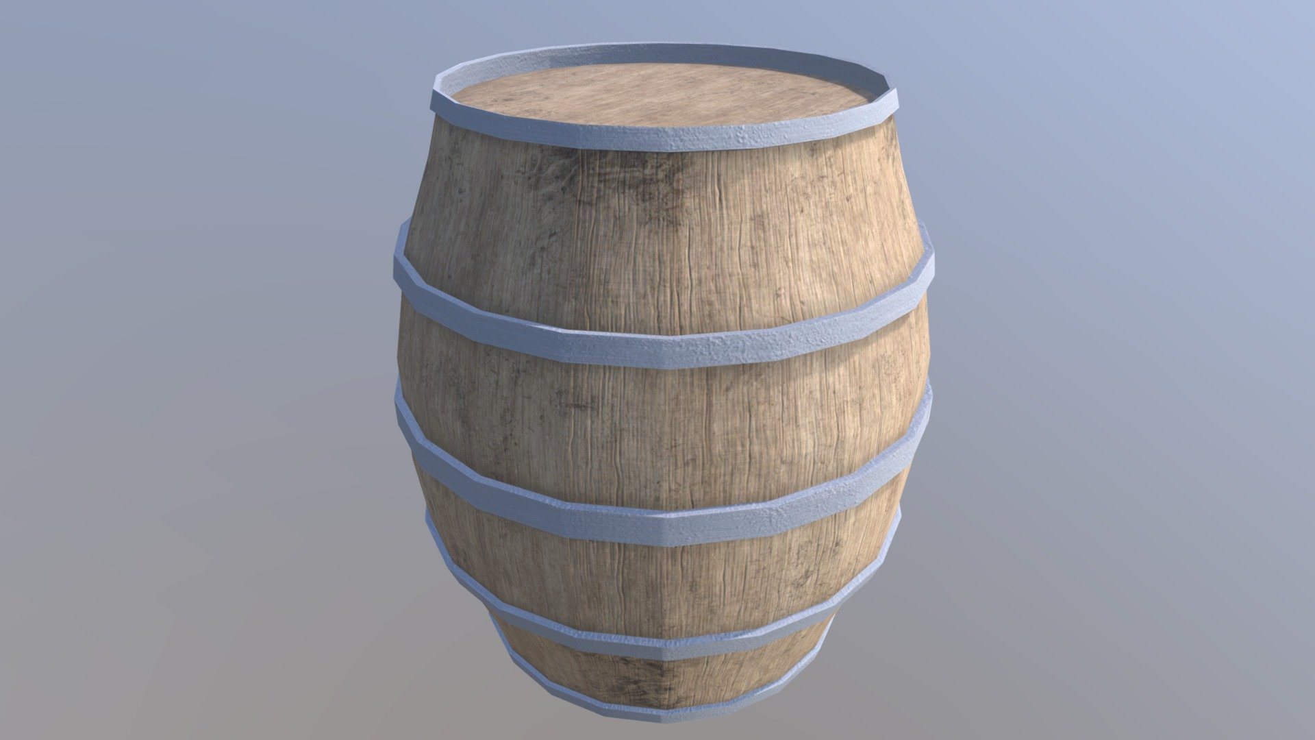 Barrel Western Asset Textured - 3D model by Toby F (@agfa18.toby ...