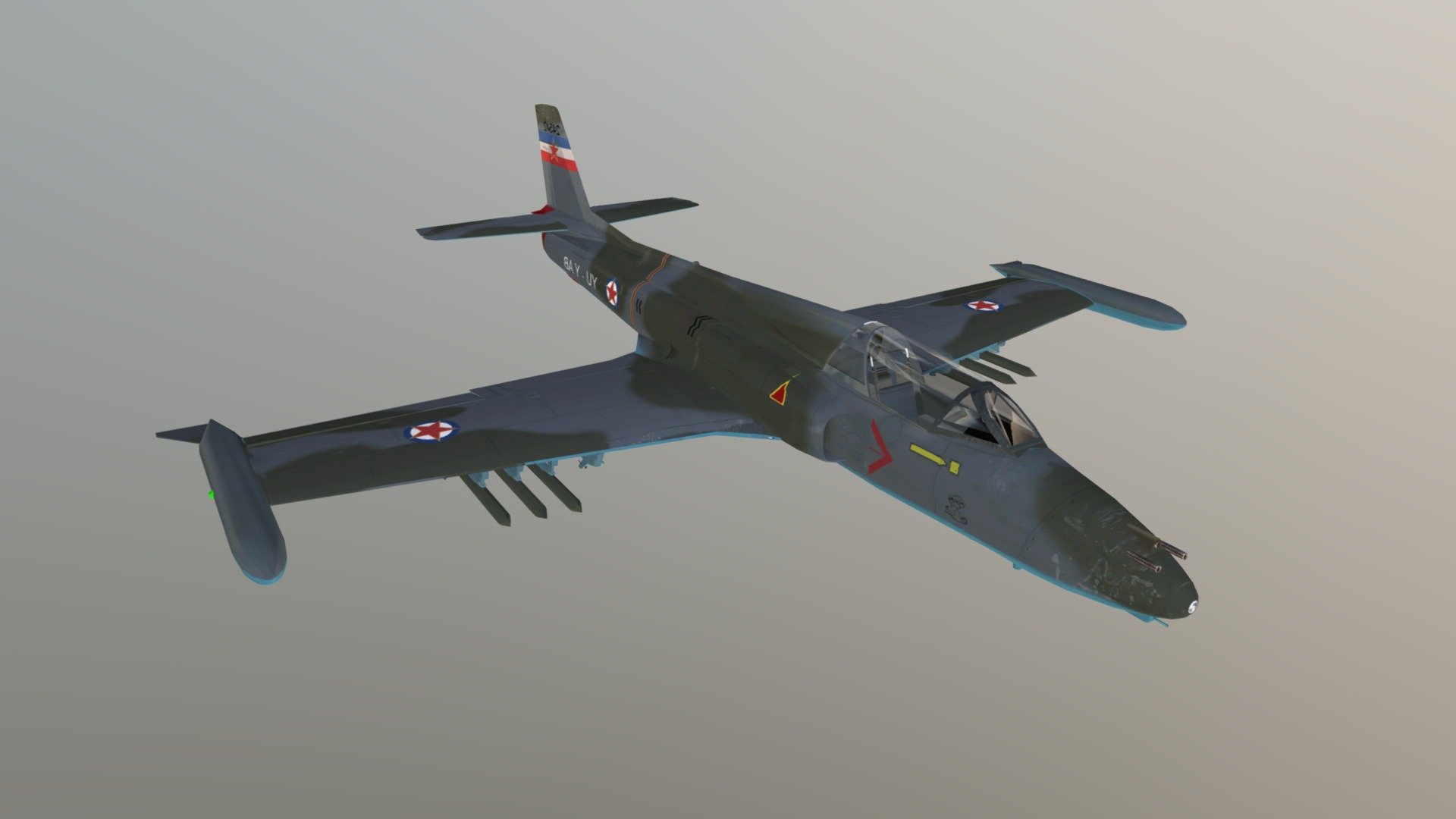 Soko J-21 Jastreb - Download Free 3D model by 42manako [949552a ...