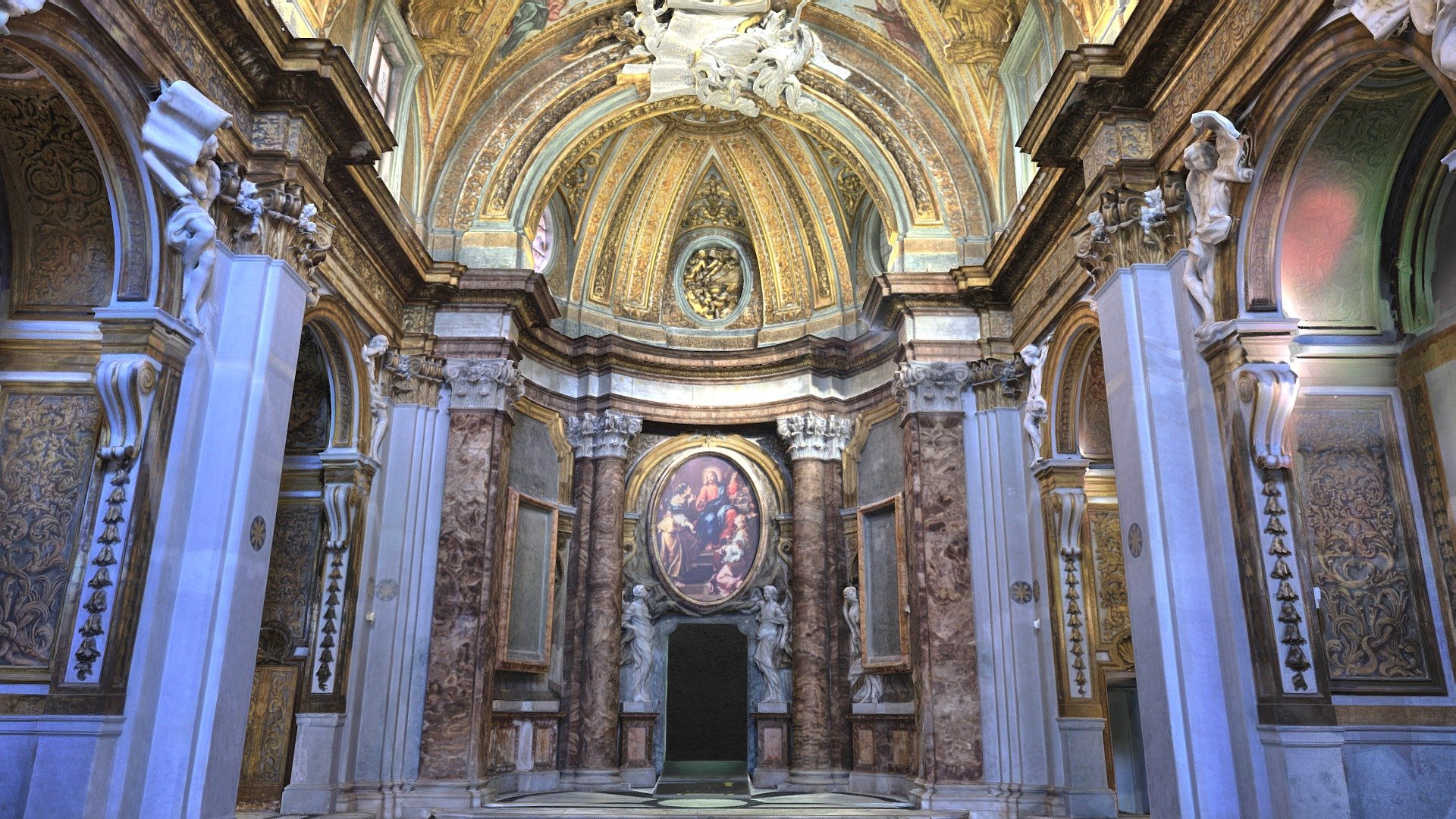 Roman baroque church chatedral - Rome - VR ready - Buy Royalty Free 3D ...