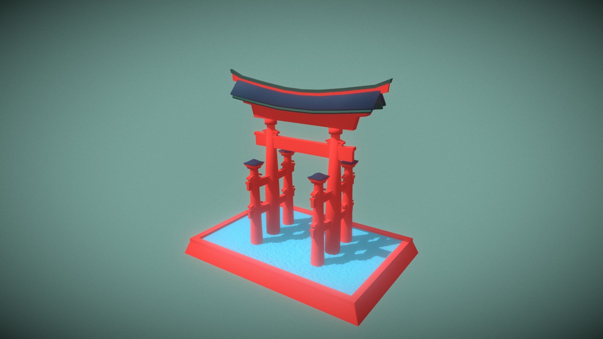 Traditional Japanese gate Torii - Download Free 3D model by MrZeuglodon ...