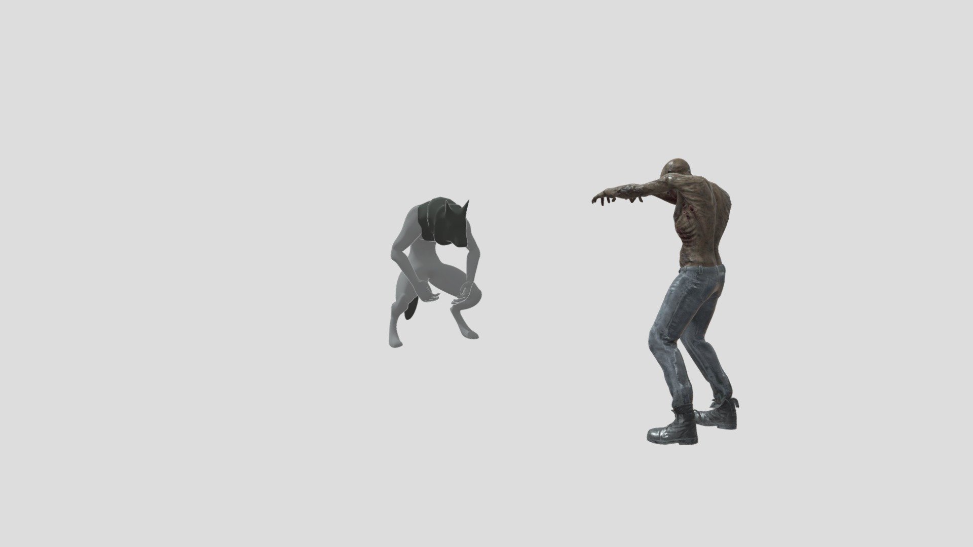 Werewolf vs Zombie - 3D model by bytephunk [94999a0] - Sketchfab
