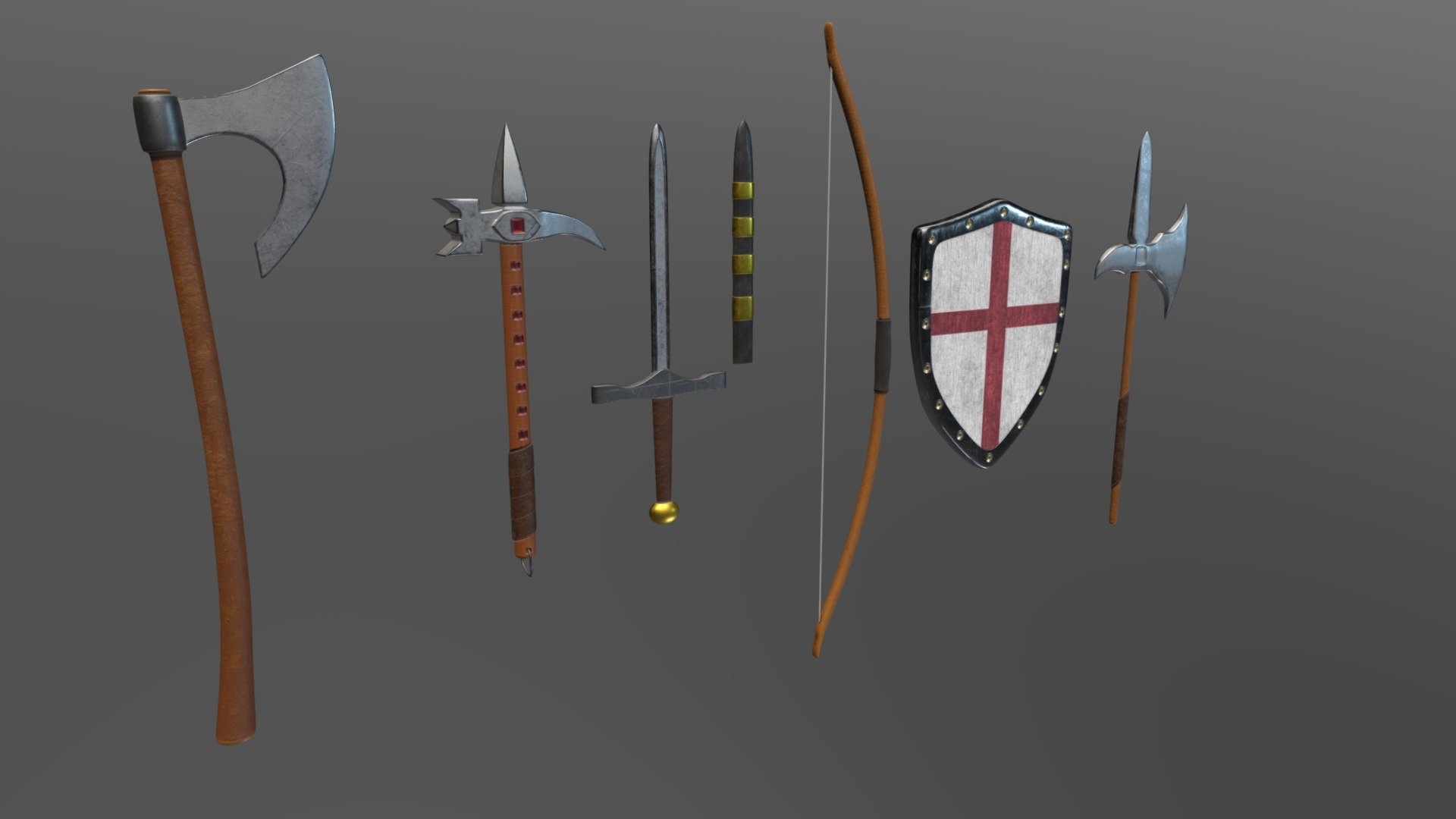 Medieval Weapons - Download Free 3D model by Mattias G (@Mattias_G ...