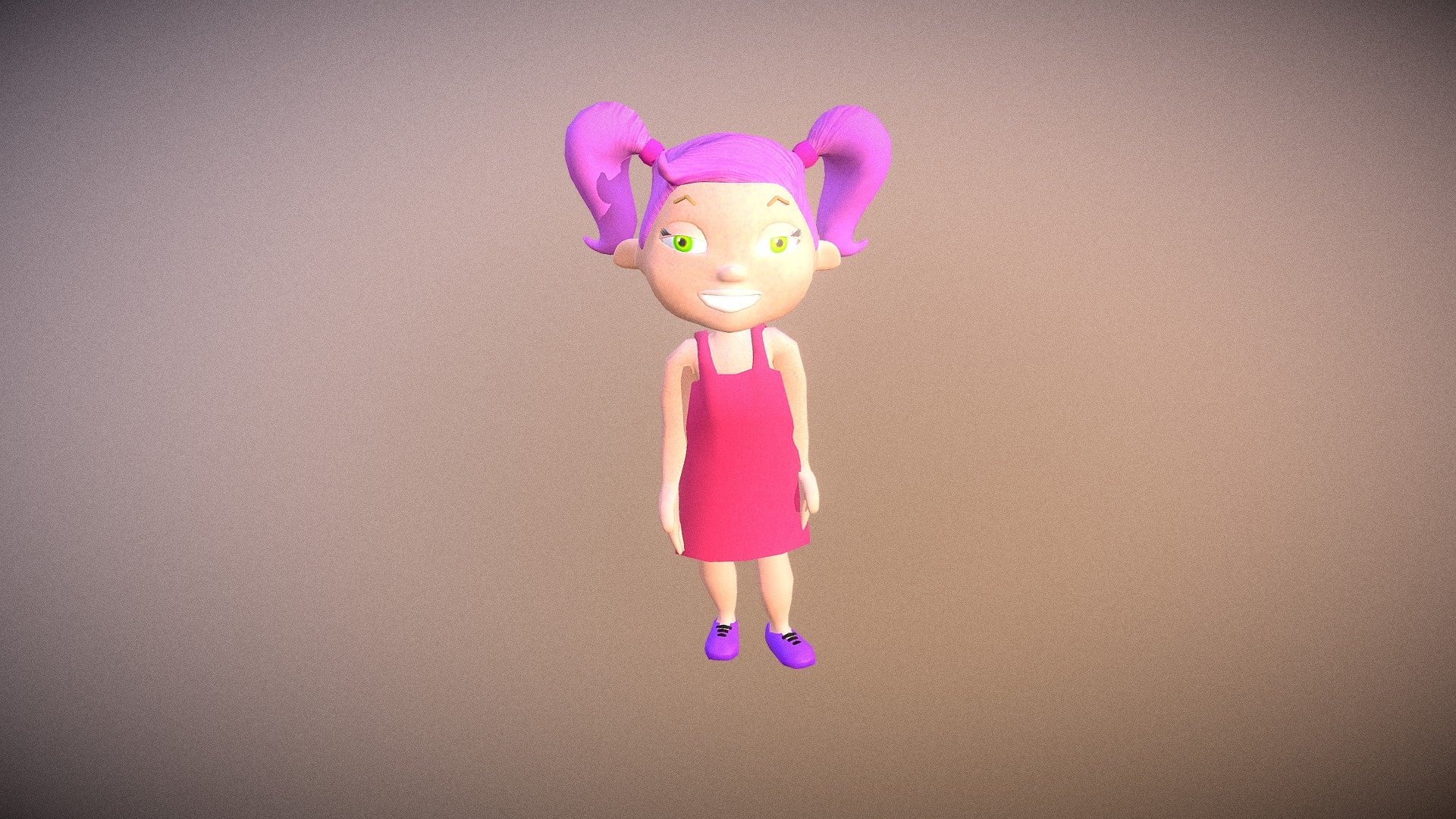 Low Poly Little Girl - Animated Version - Download Free 3D model by dan ...