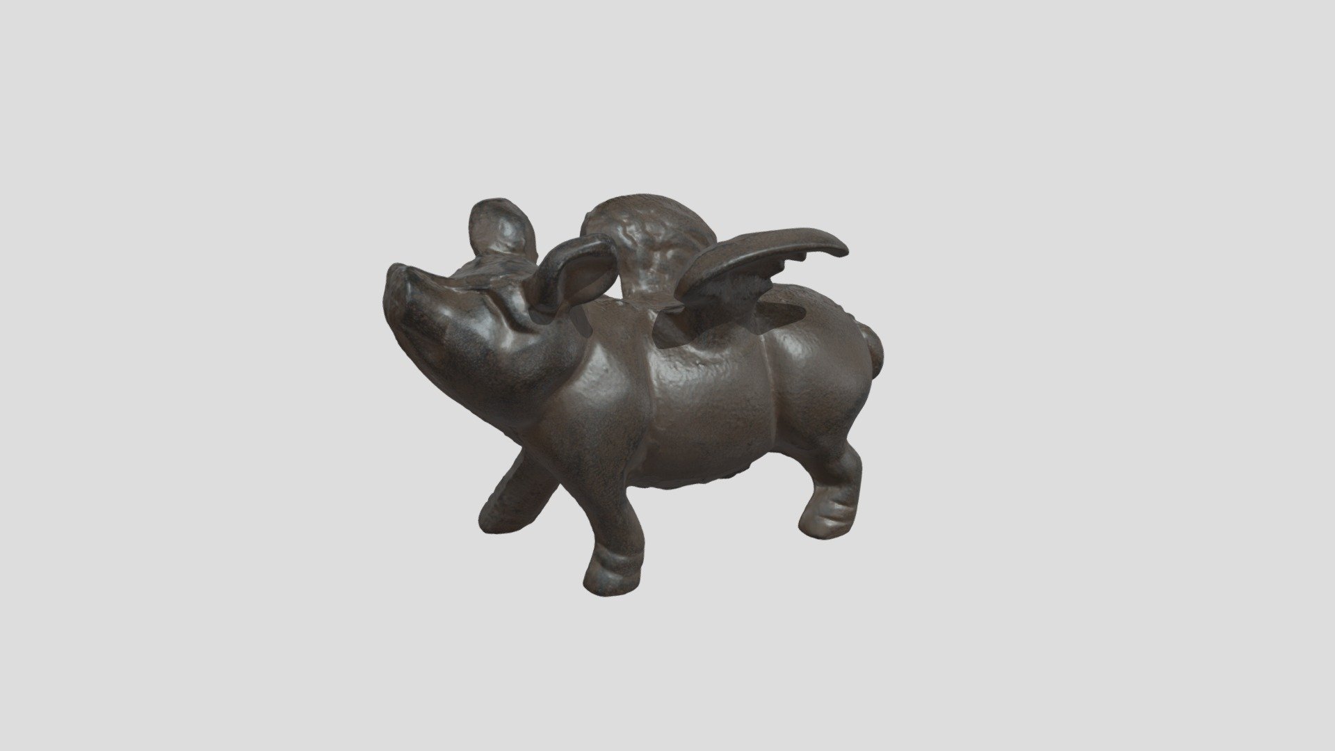 Cast Iron Winged Pig - 3D model by Aleo Wen (@zwenmx) [949fee4] - Sketchfab
