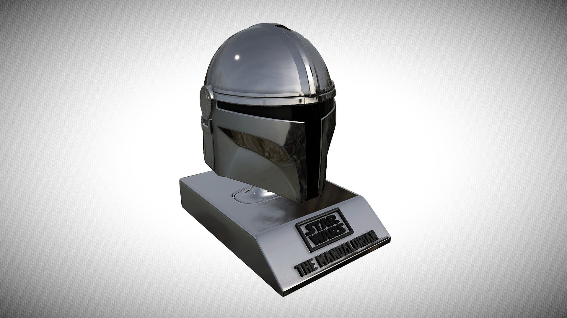 StarWars A Mandalorian helmet on display 3dprint - 3D model by ...