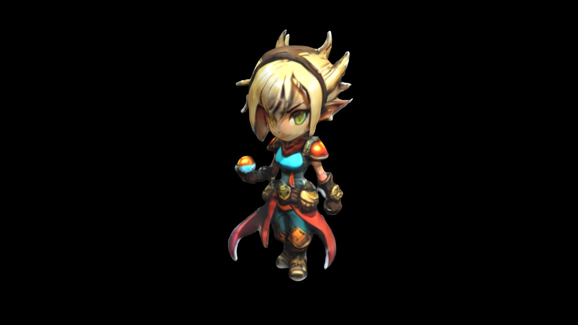 Anime character with blonde hair and pointed ear - Download Free 3D ...