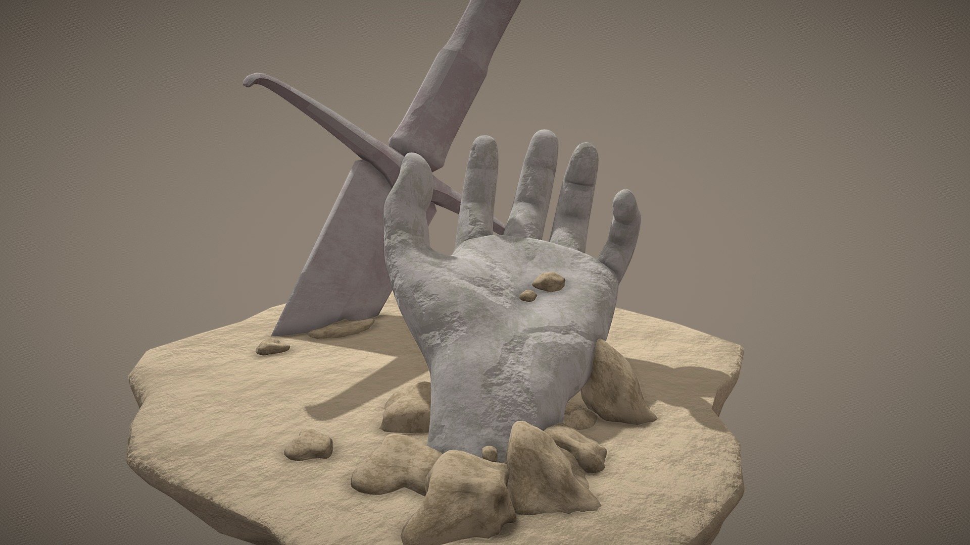 Giant Hand Ruins - 3D model by Savatorii [94a257b] - Sketchfab