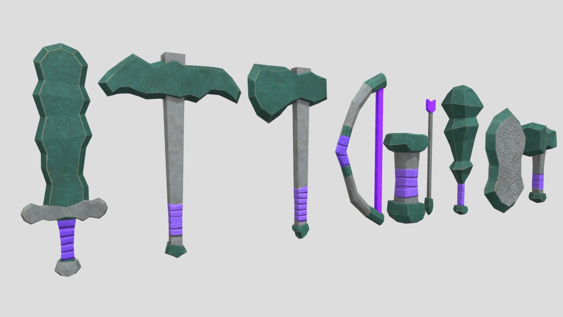 Stone weapon and tools pack - 3D model by shor.riot [94a2ab0] - Sketchfab