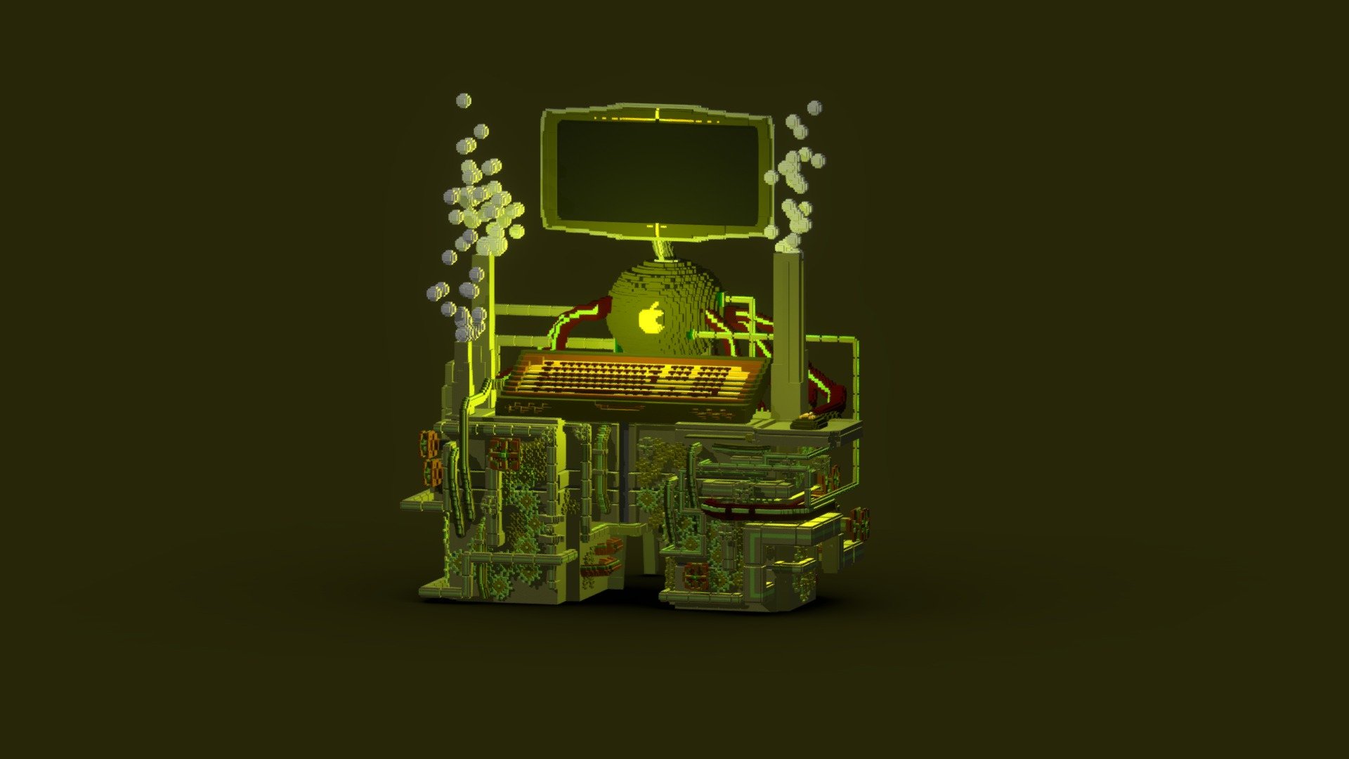 Steampunk Apple Artwork (Norblin Factory Themed) - 3D model by ...
