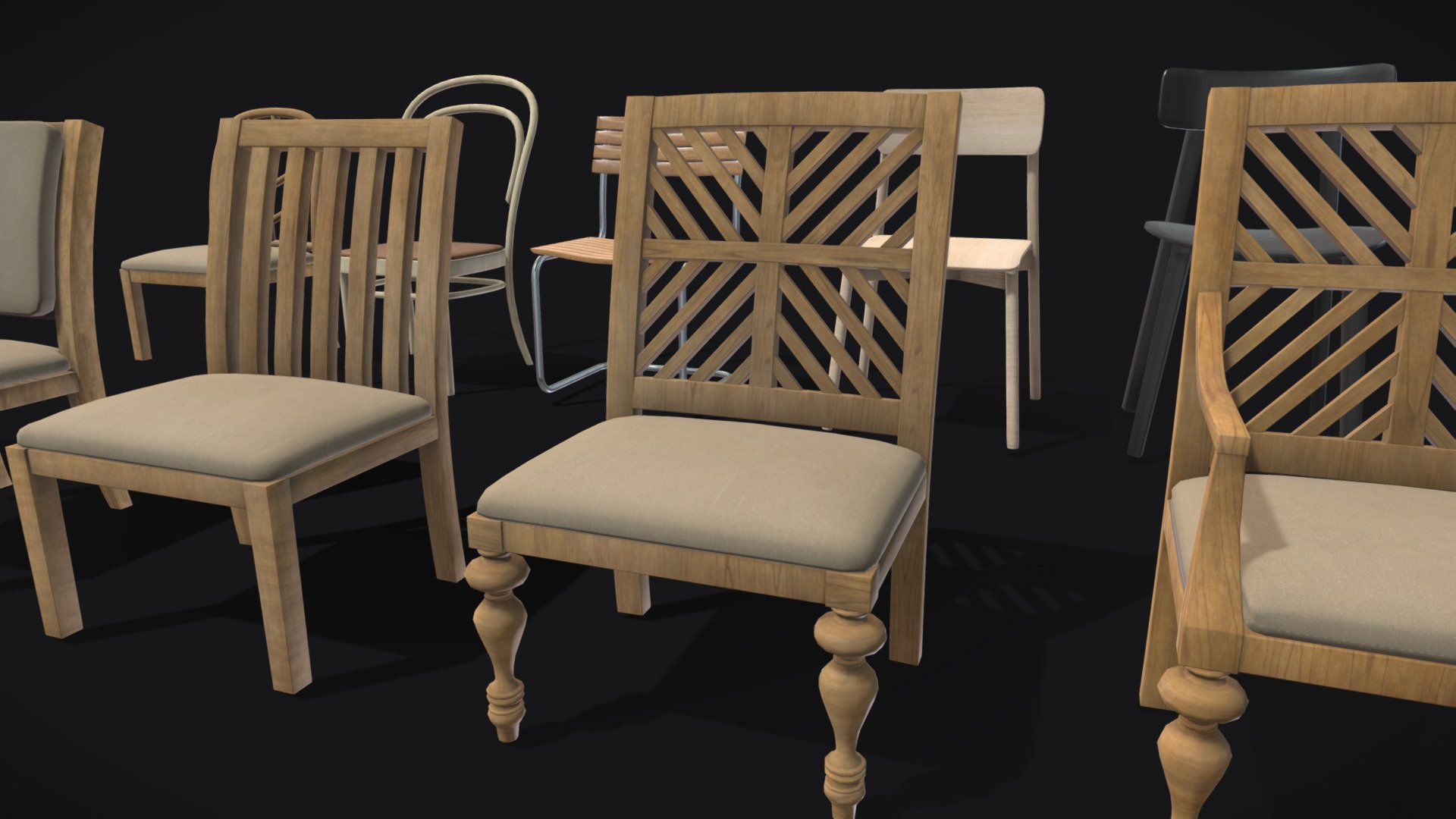 CHAIRS - Download Free 3D model by Diagram_Alley [94a9f5d] - Sketchfab