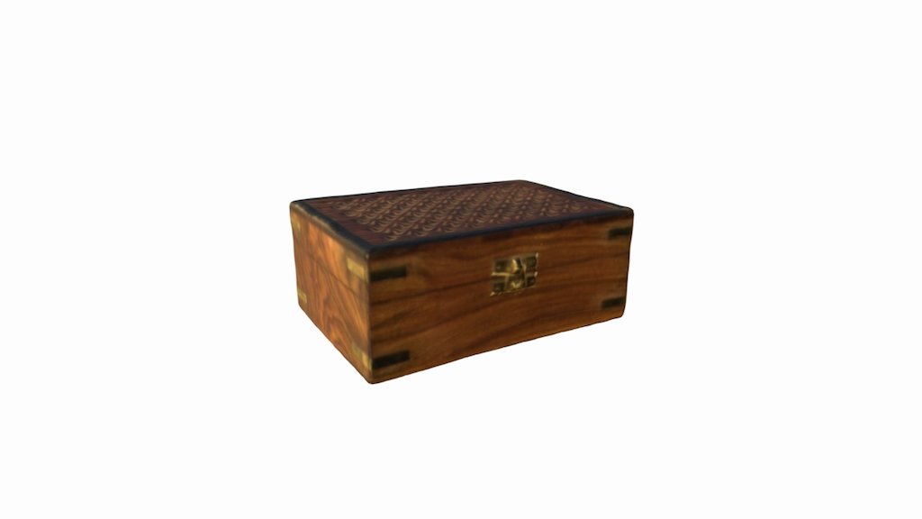DECORATIVE BOX- WOOD BRASS TRIM TEXT - 3D model by Everest Media Inc ...